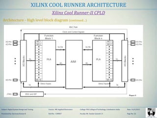 Xilinx Cool Runner Architecture | PPTX