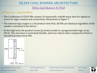 Xilinx Cool Runner Architecture | PPTX