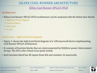 Xilinx Cool Runner Architecture | PPTX