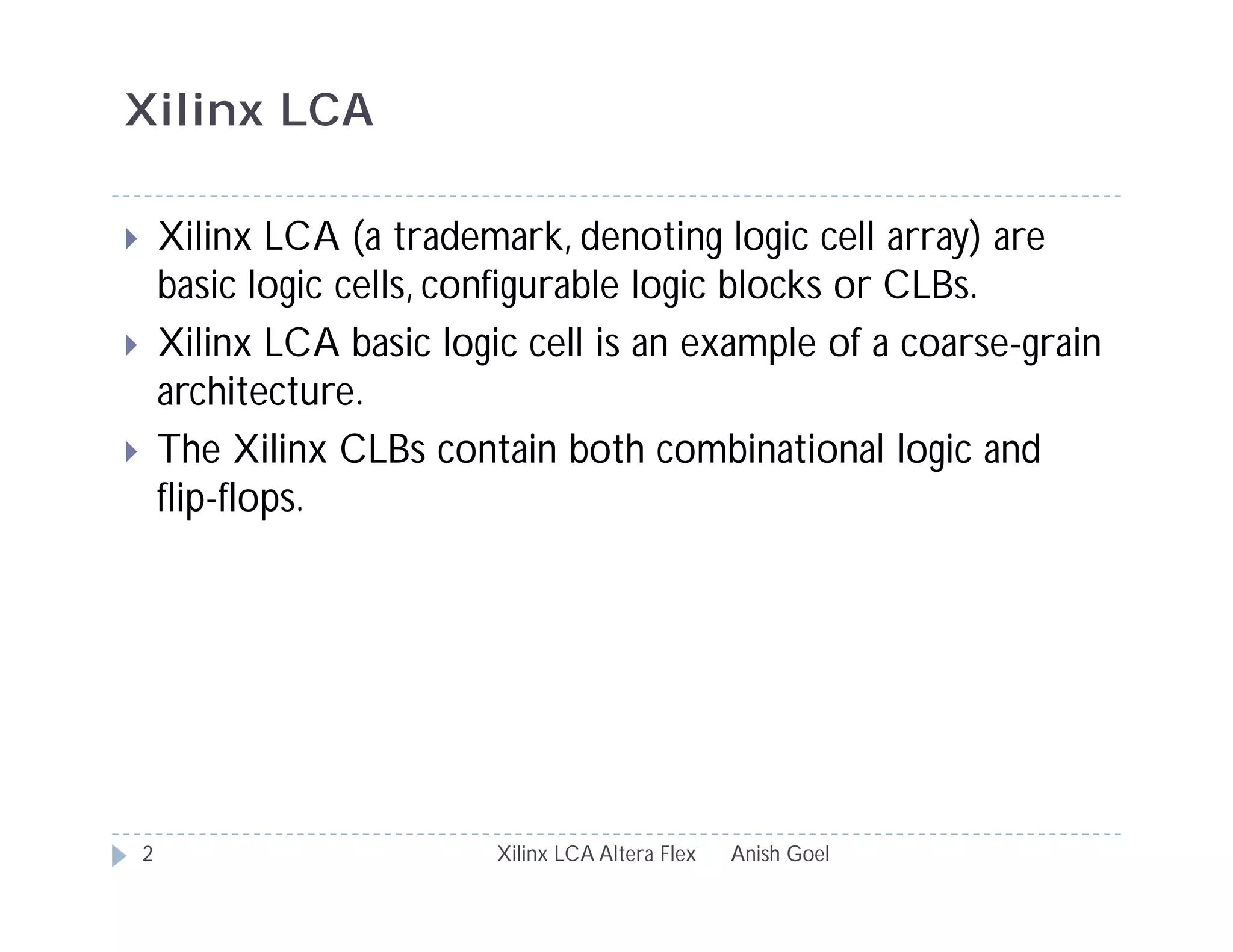 Xilinx lca and altera flex | PDF