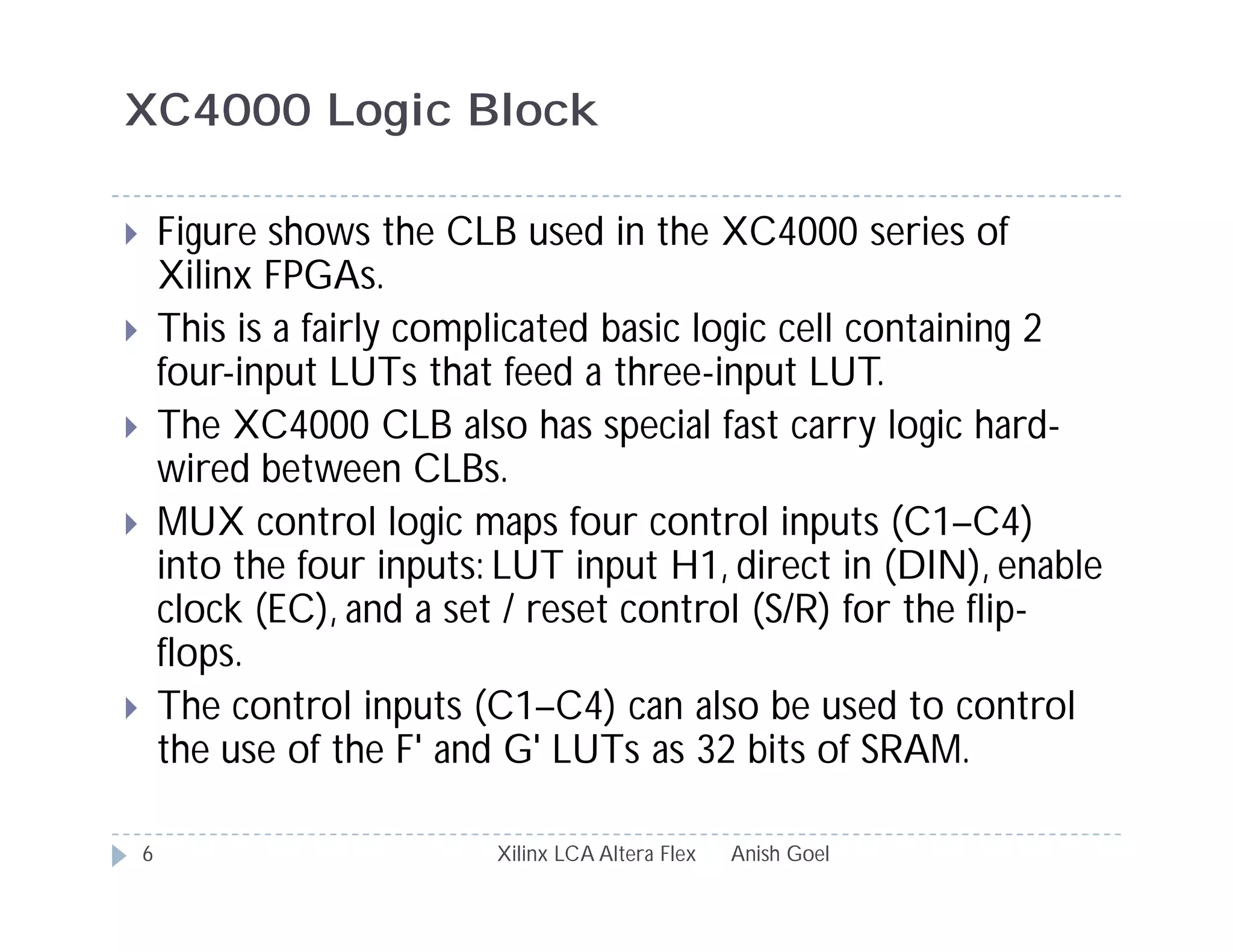 Xilinx lca and altera flex | PDF