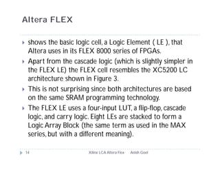 Xilinx lca and altera flex | PDF