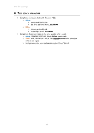 Xilinx vs Intel (Altera) FPGA performance comparison | PDF