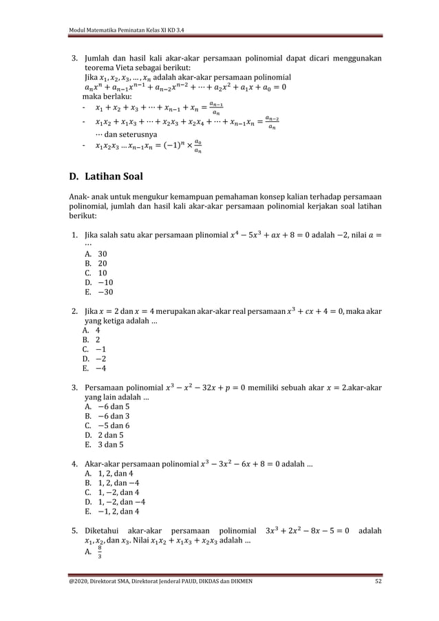 Xi matematika peminatan kd 3.4_final (1) | PDF