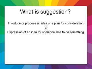 Expressing Suggestion and Offer | PPTX