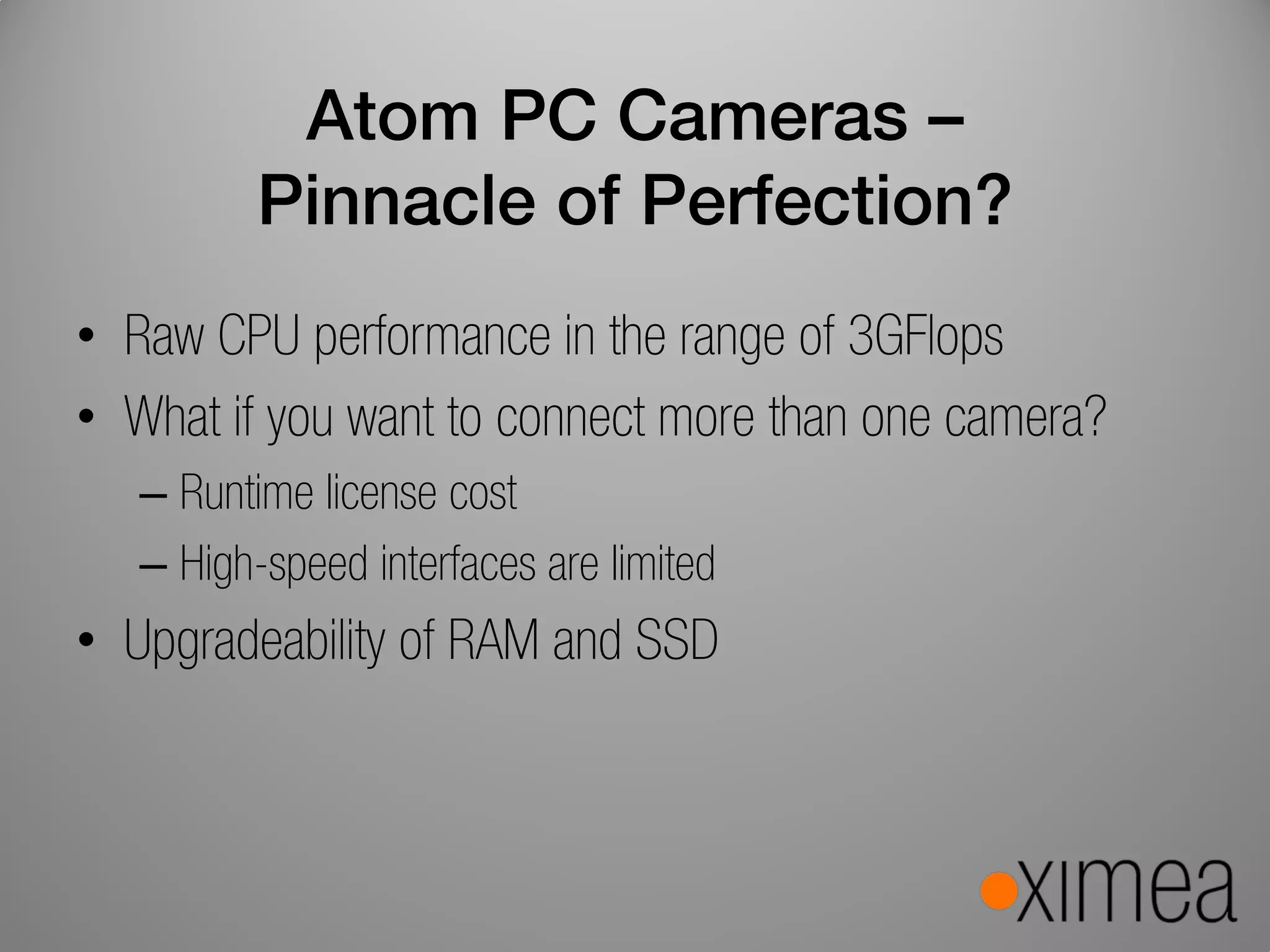 Ximea - the pc camera, 90 gflps smart camera | PPT