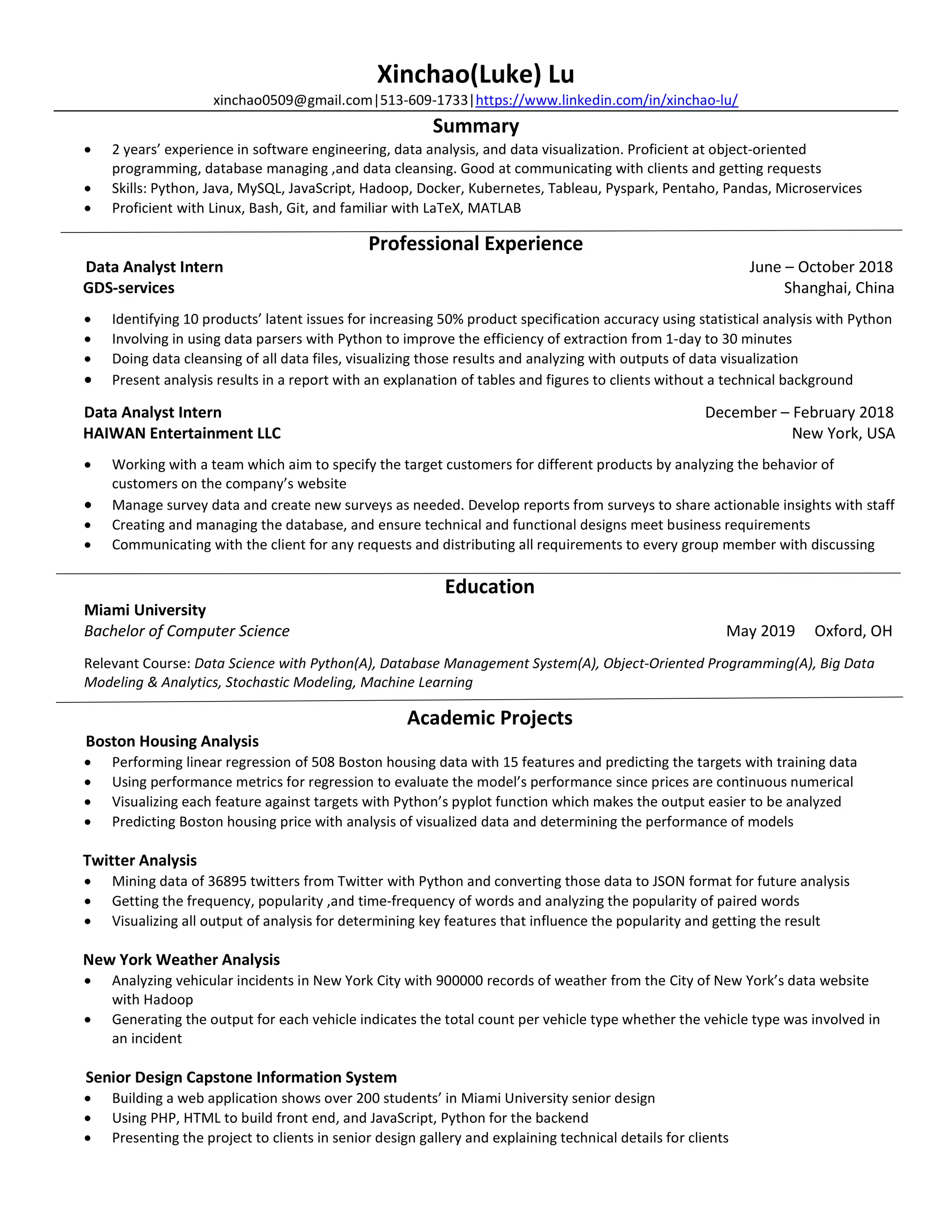 Xinchao(Luke) Lu | PDF