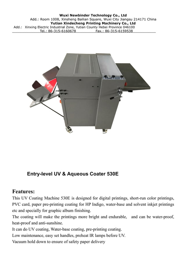 Xindecheng flood uv coater & inkjet spot uv coater 2019 | PDF ...