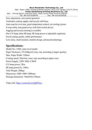 Xindecheng flood uv coater & inkjet spot uv coater 2019 | PDF ...