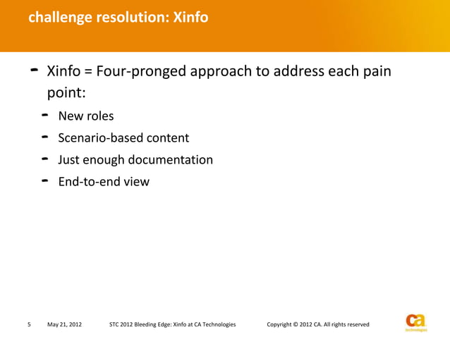 Xinfo at CA Technologies | PPT