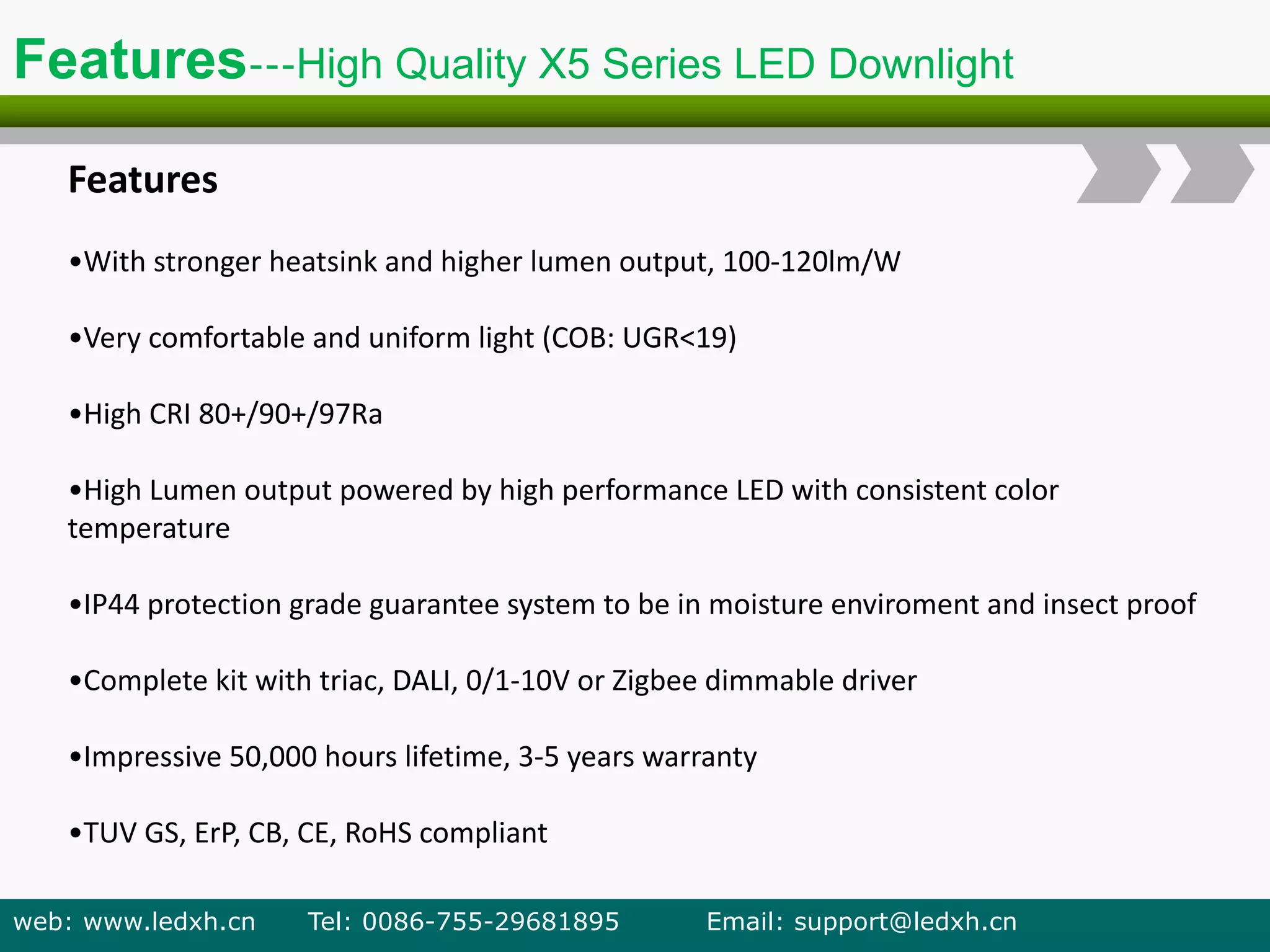 Xinghuo x5 series led downlight presentation | PPT