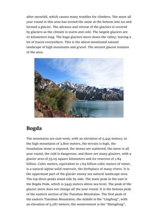 Xinjiang tianshan tianchi scenic area | PDF