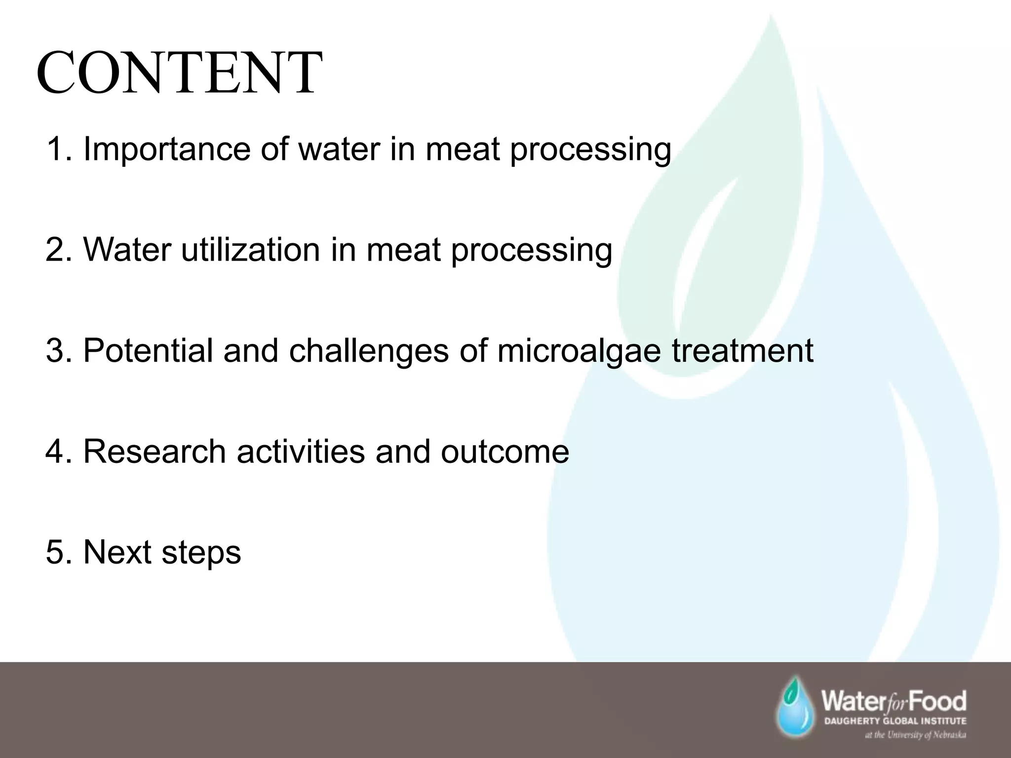Microalgae Treatment of Meat Processing Wastewater for Nutrient Removal ...