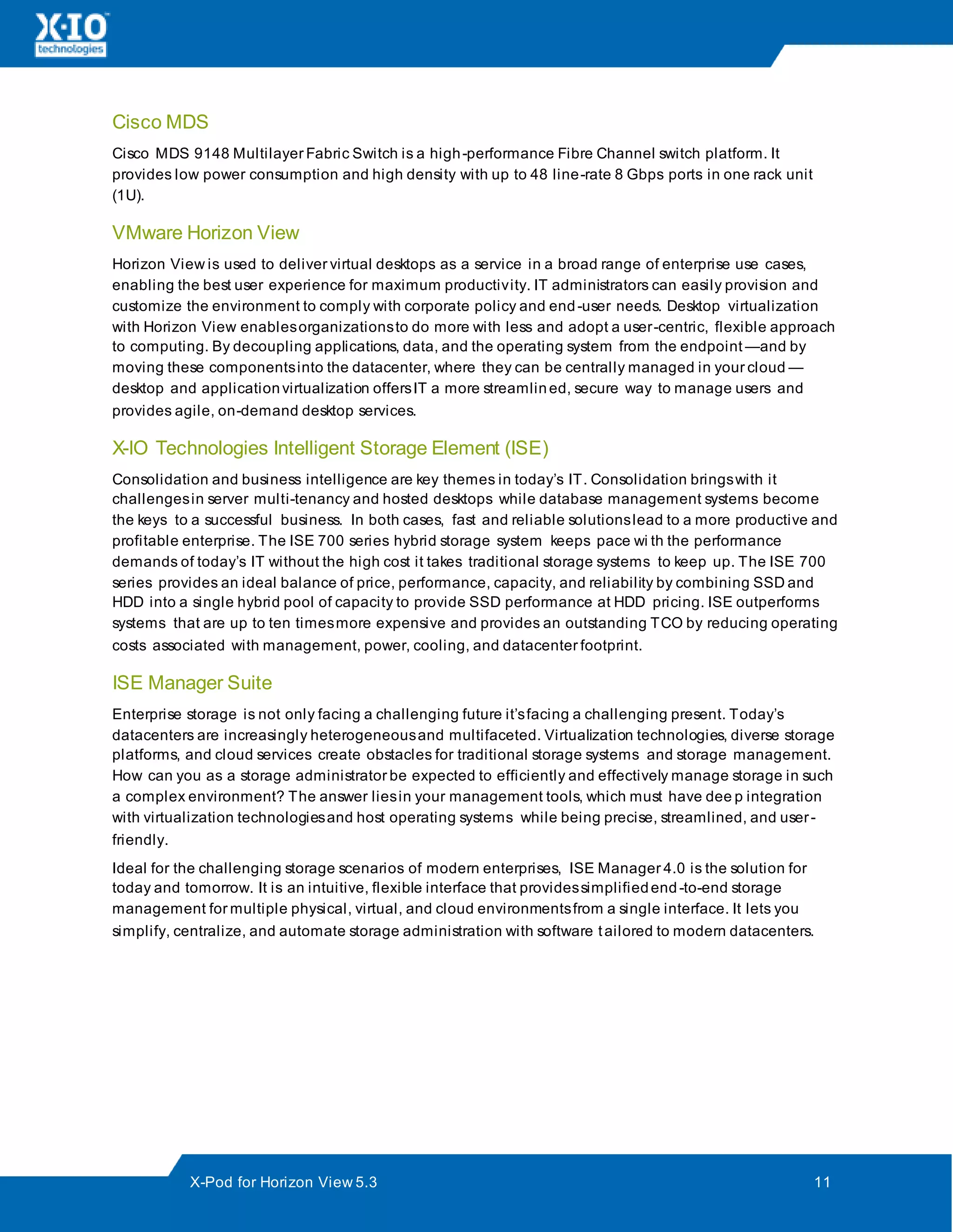 X-Pod for VDI Reference Architecture Enabled by Cisco UCS, VMware ...