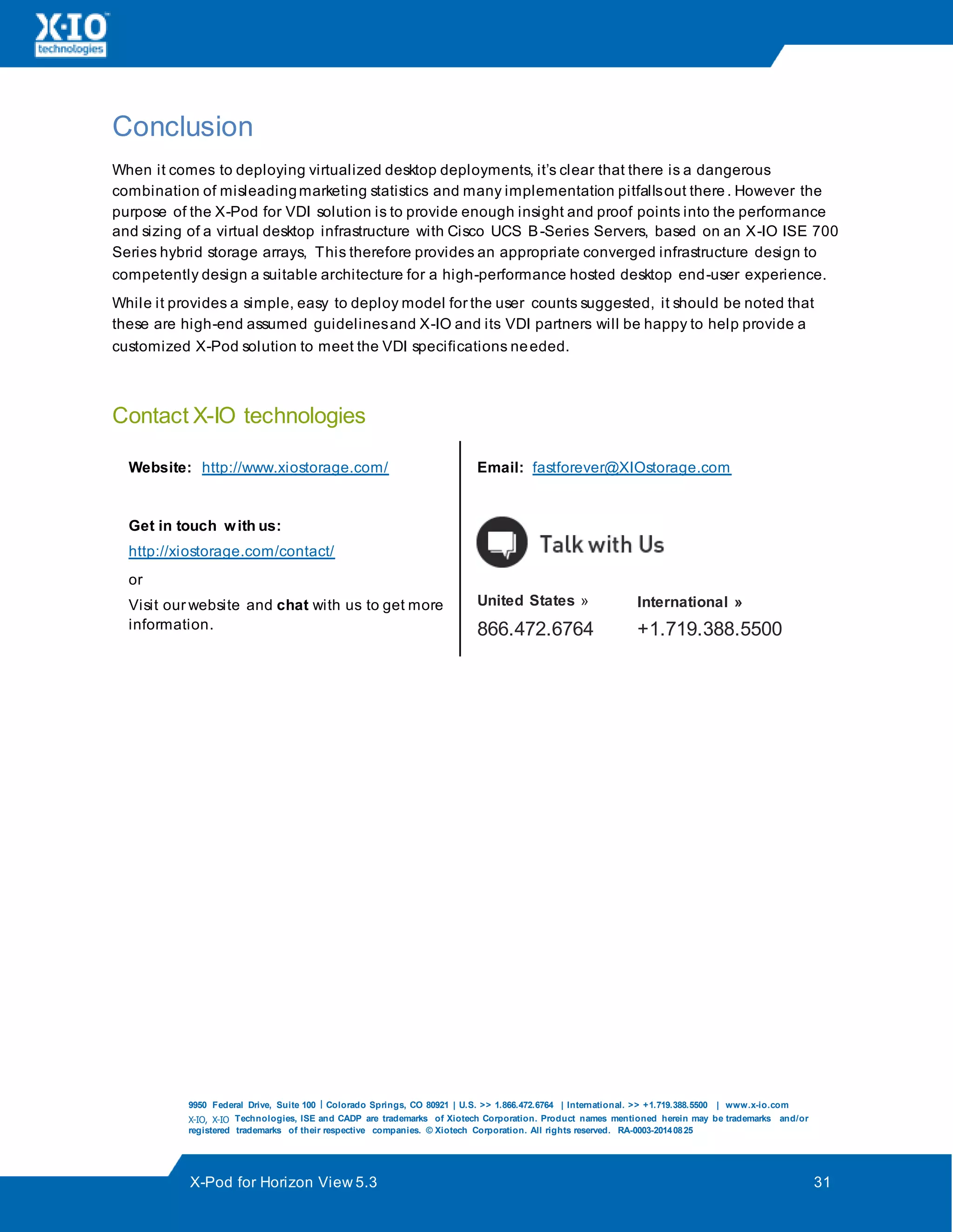 X-Pod for VDI Reference Architecture Enabled by Cisco UCS, VMware ...