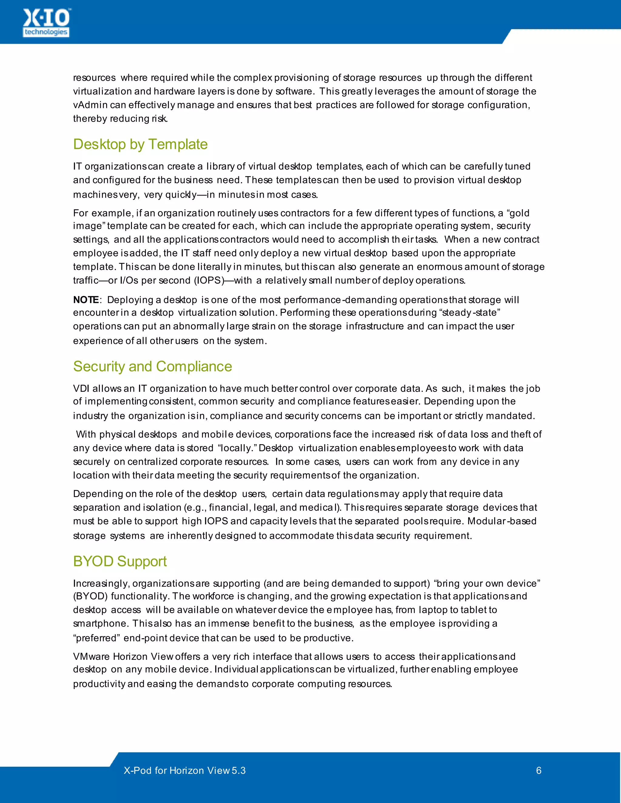 X-Pod for VDI Reference Architecture Enabled by Cisco UCS, VMware ...