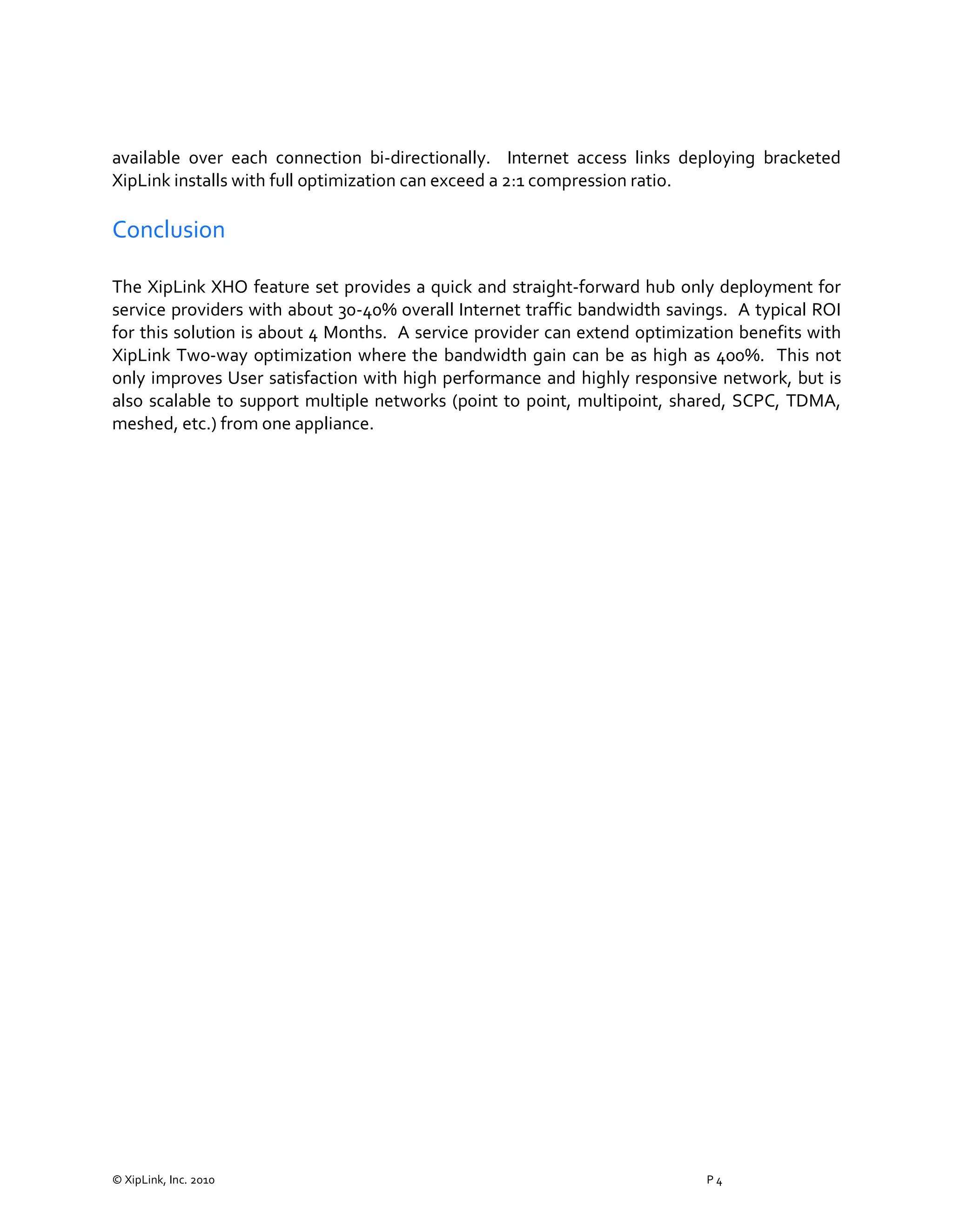 Xiplink hub optimization solution | PDF