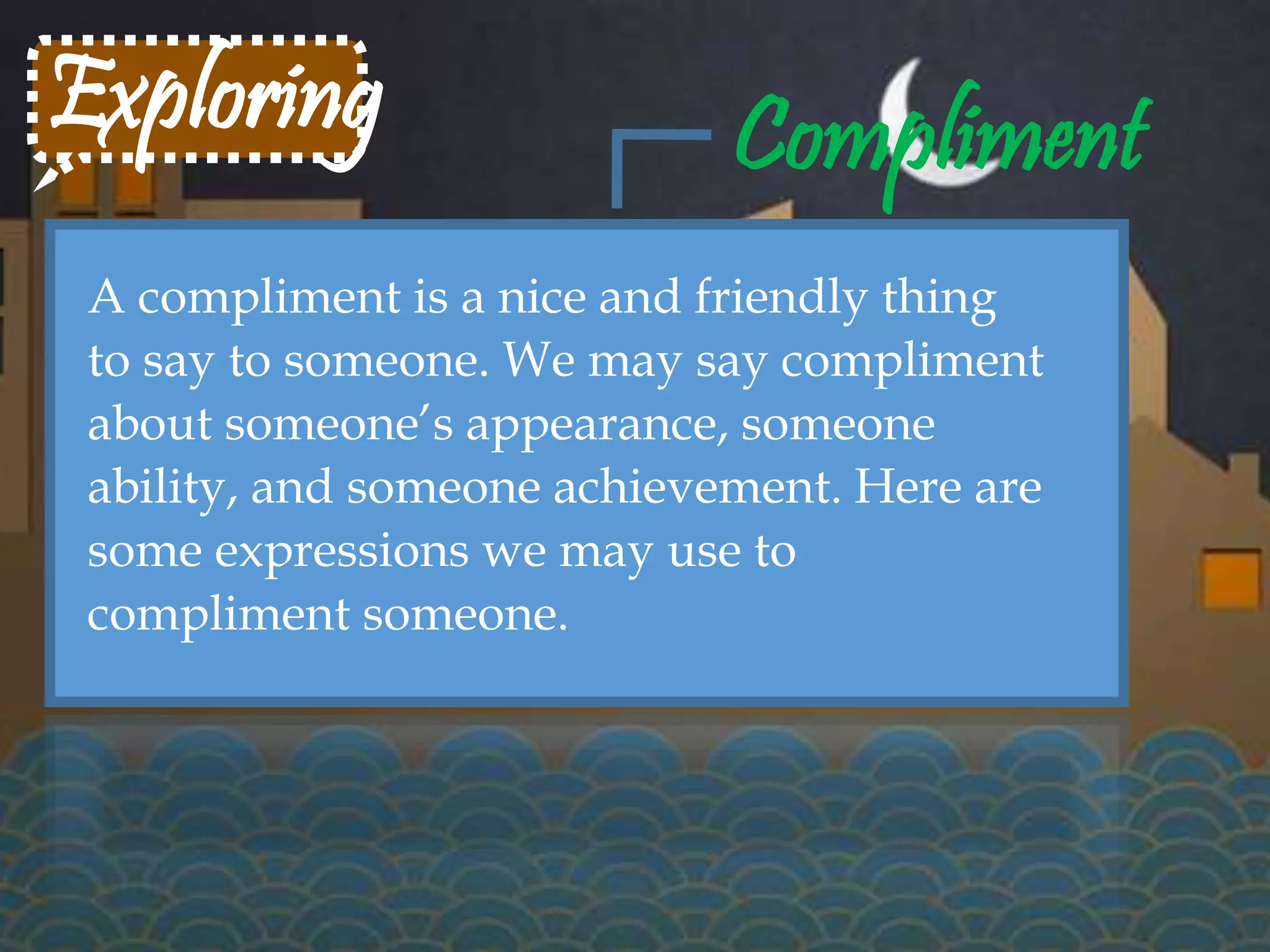 Powerpoint Presentation for Teaching Compliment | PPTX