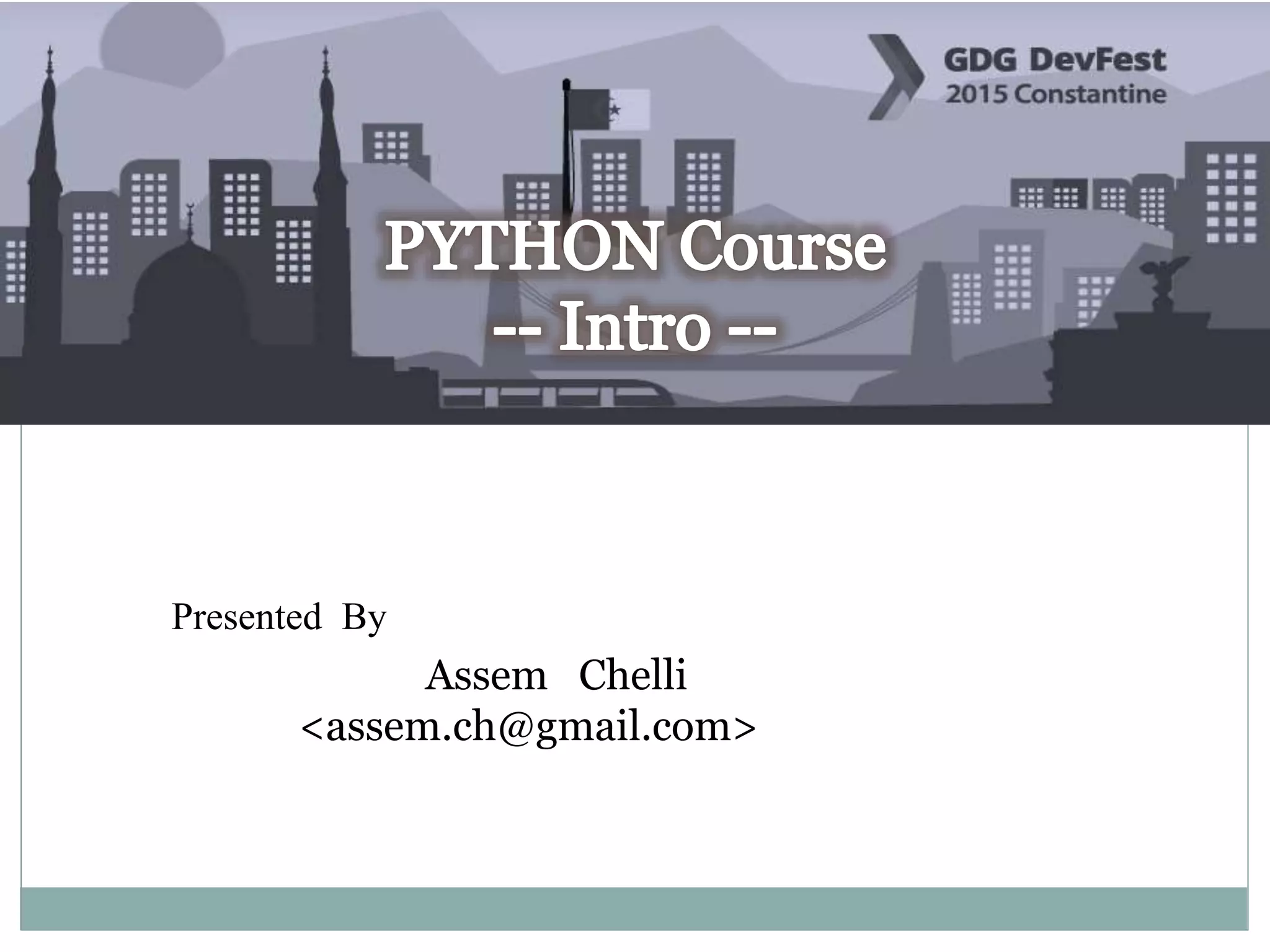Python Workshop | PPTX