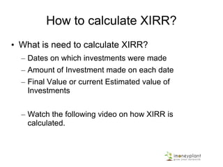 XIRR | PPT