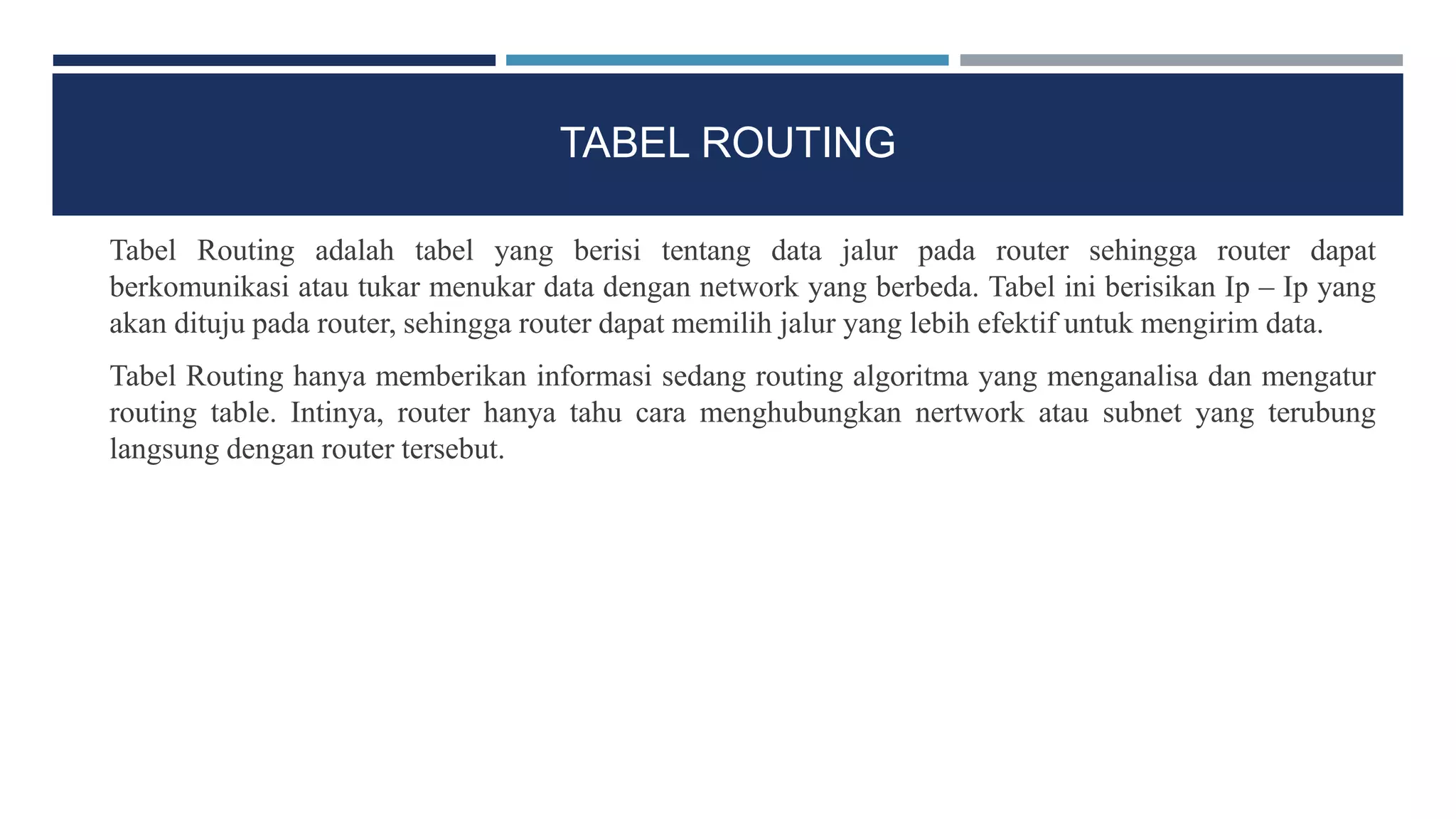 Routing statis vs routing dinamis | PPTX