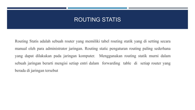 Routing statis vs routing dinamis | PPT