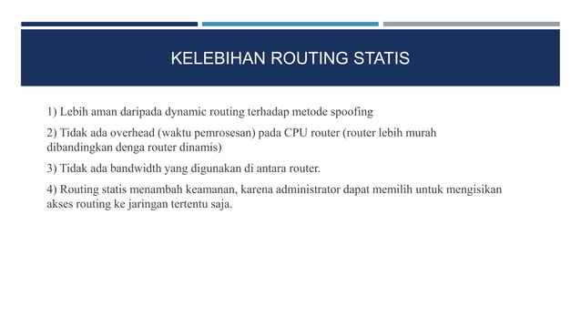 Routing statis vs routing dinamis | PPTX