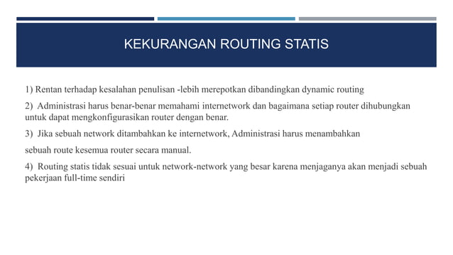 Routing statis vs routing dinamis | PPTX