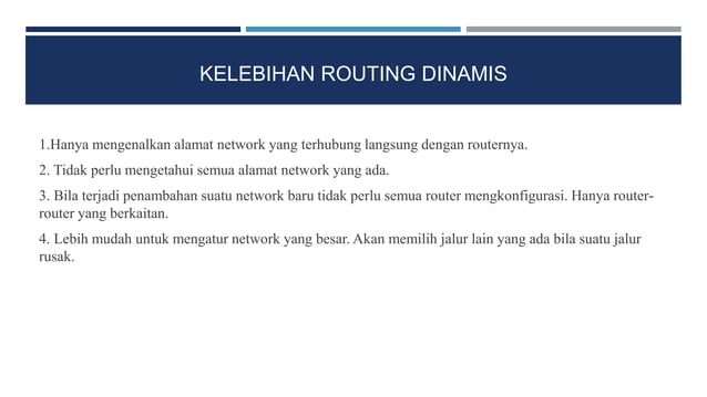 Routing statis vs routing dinamis | PPTX