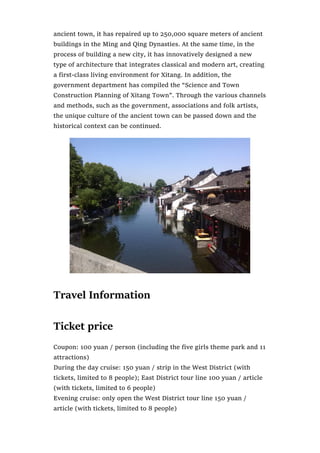 Xitang ancient town | PDF