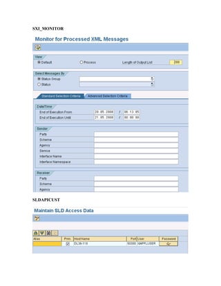 Xi tcodes screenshots | DOC