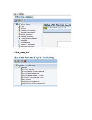 Xi tcodes screenshots | DOC