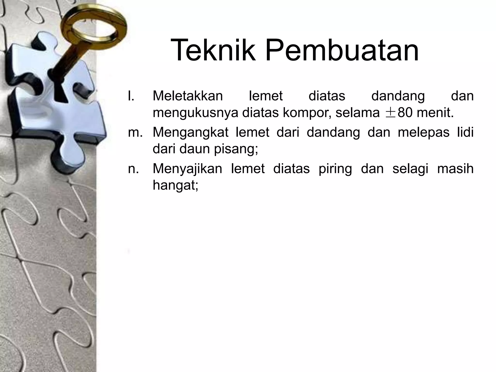 Makanan Khas Daerah Indonesia - Lemet Singkong | PPTX