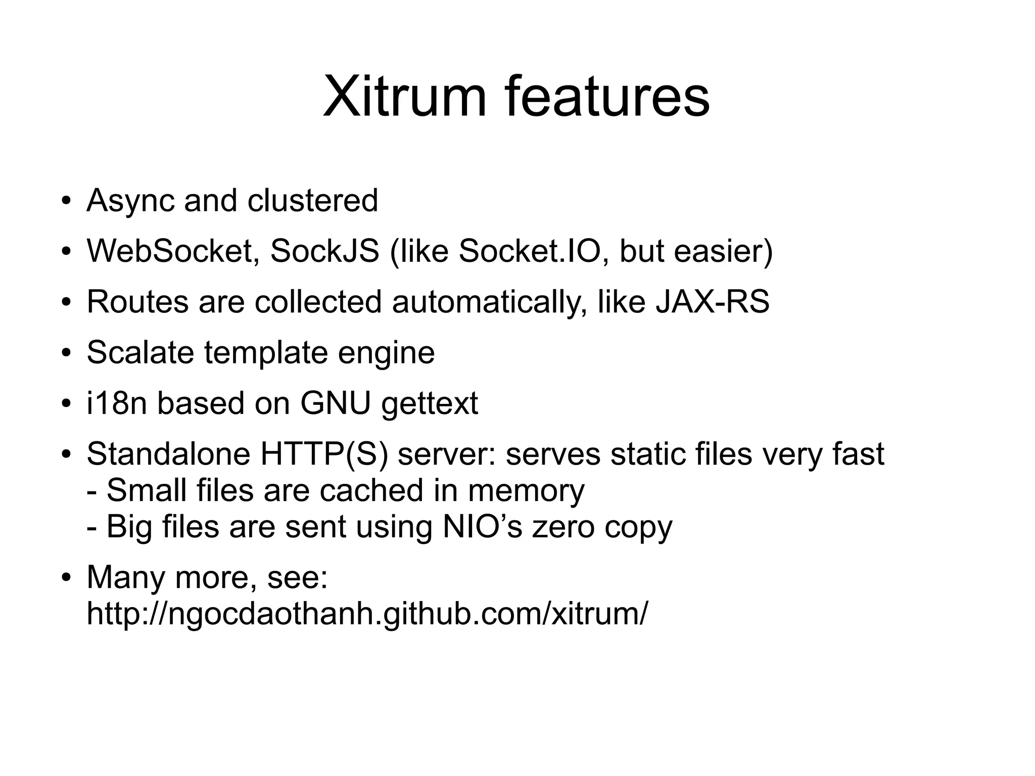 Xitrum @ Scala Conference in Japan 2013 | PPT