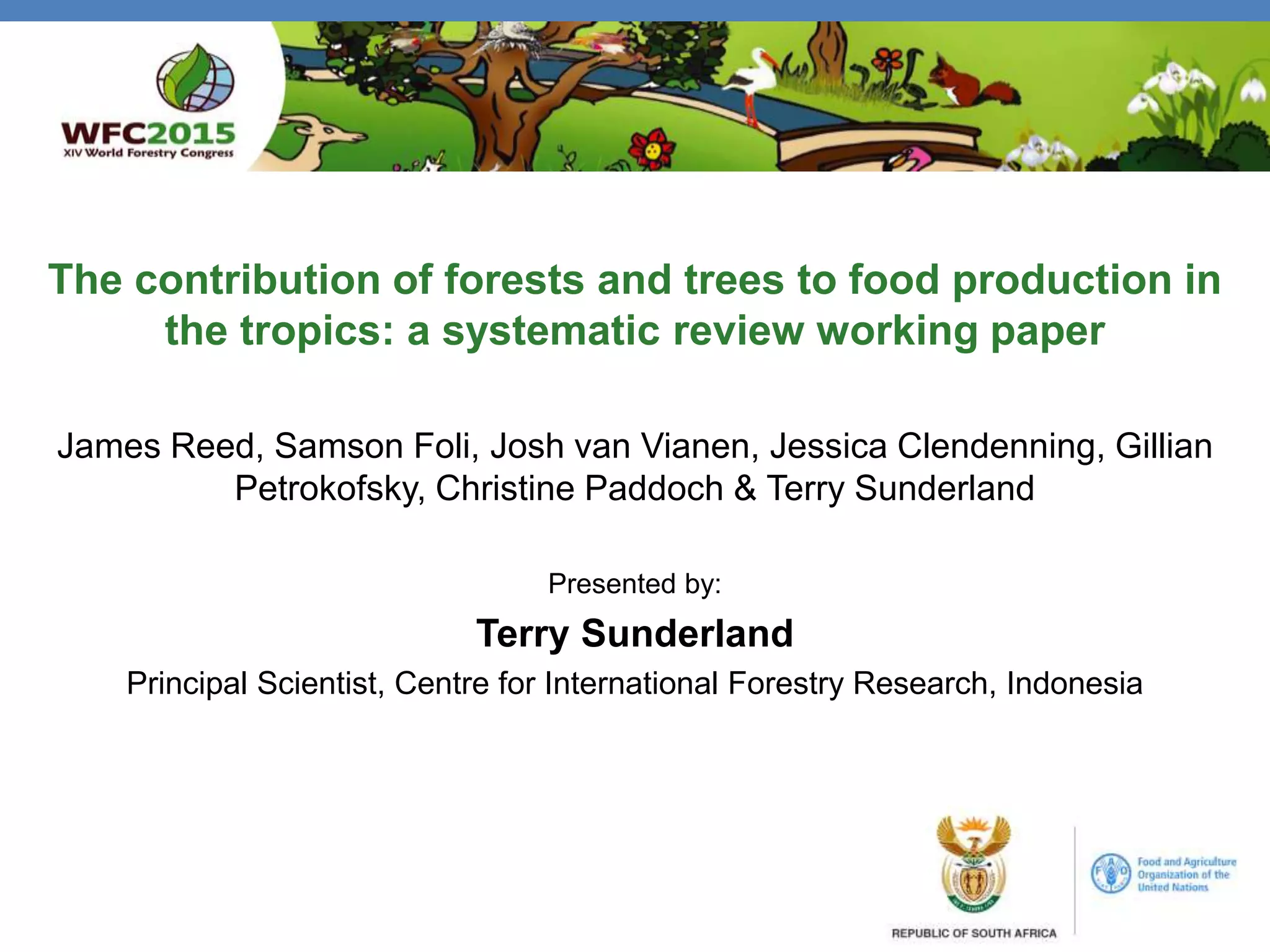 Role of agroforestry and trees outside forests in integrated land use ...