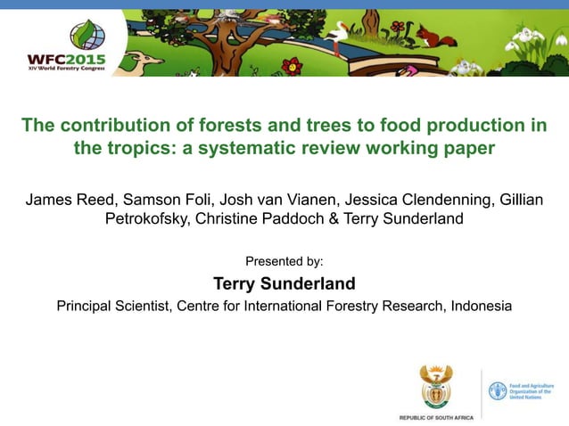 Role of agroforestry and trees outside forests in integrated land use ...
