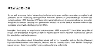 Penjelasan Materi Web Server | PPTX