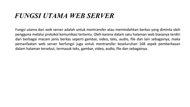 Penjelasan Materi Web Server | PPTX