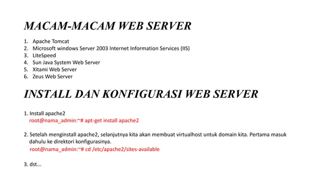 Penjelasan Materi Web Server | PPTX
