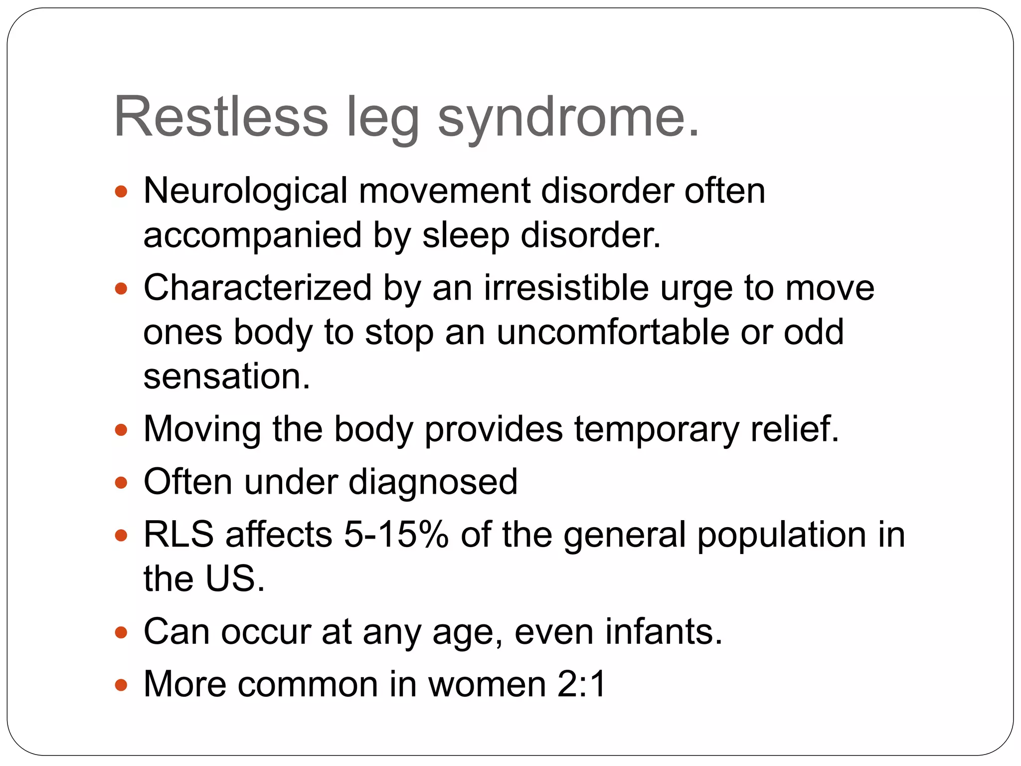 Restless leg syndrome in ckd | PPTX
