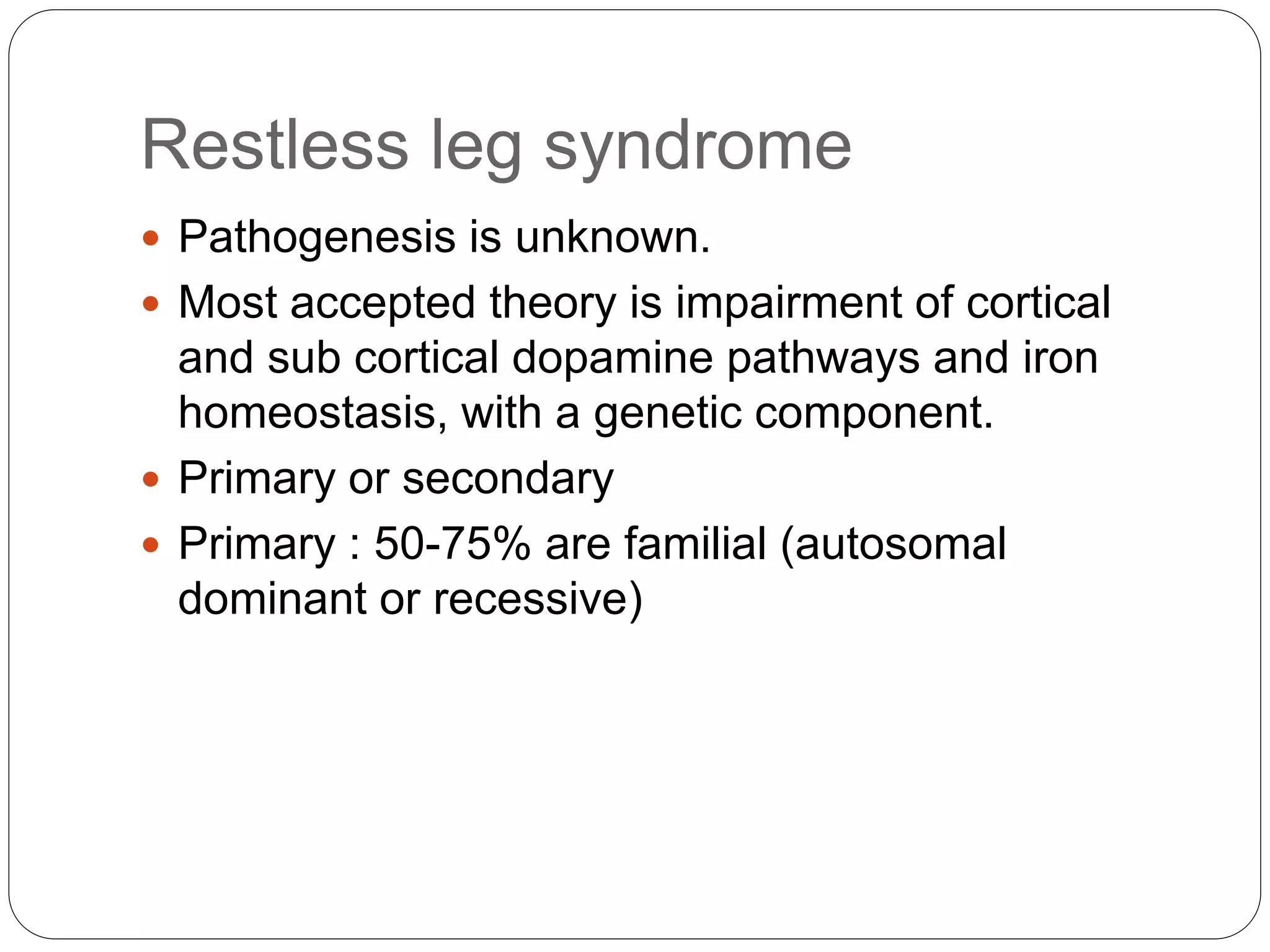Restless Leg Syndrome In Ckd Pptx