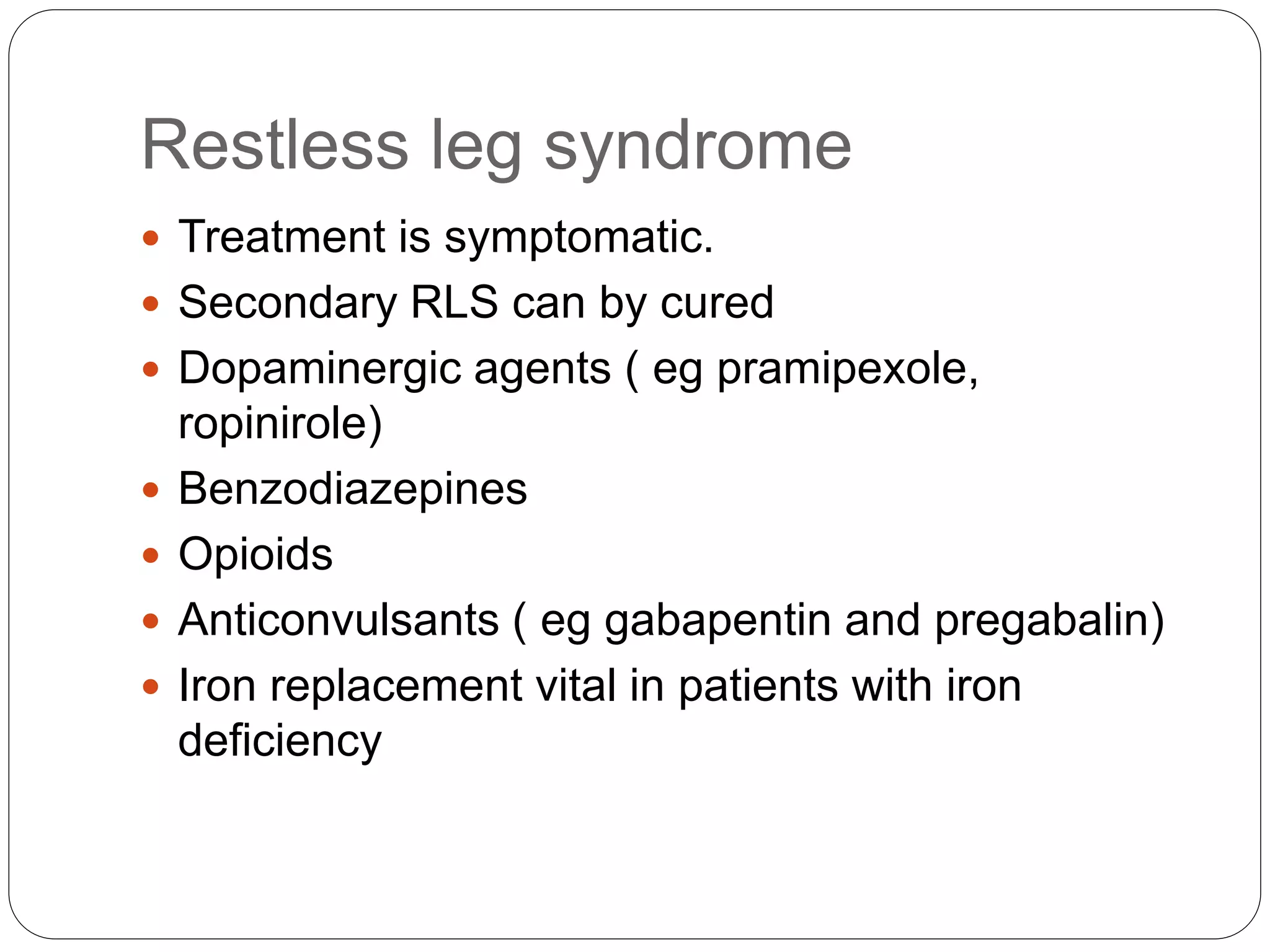 Restless leg syndrome in ckd | PPTX