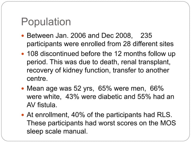 Restless leg syndrome in ckd | PPTX