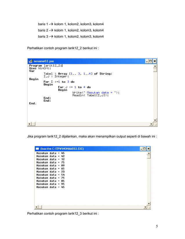 Dasar Pemrograman materi kuliah | PDF