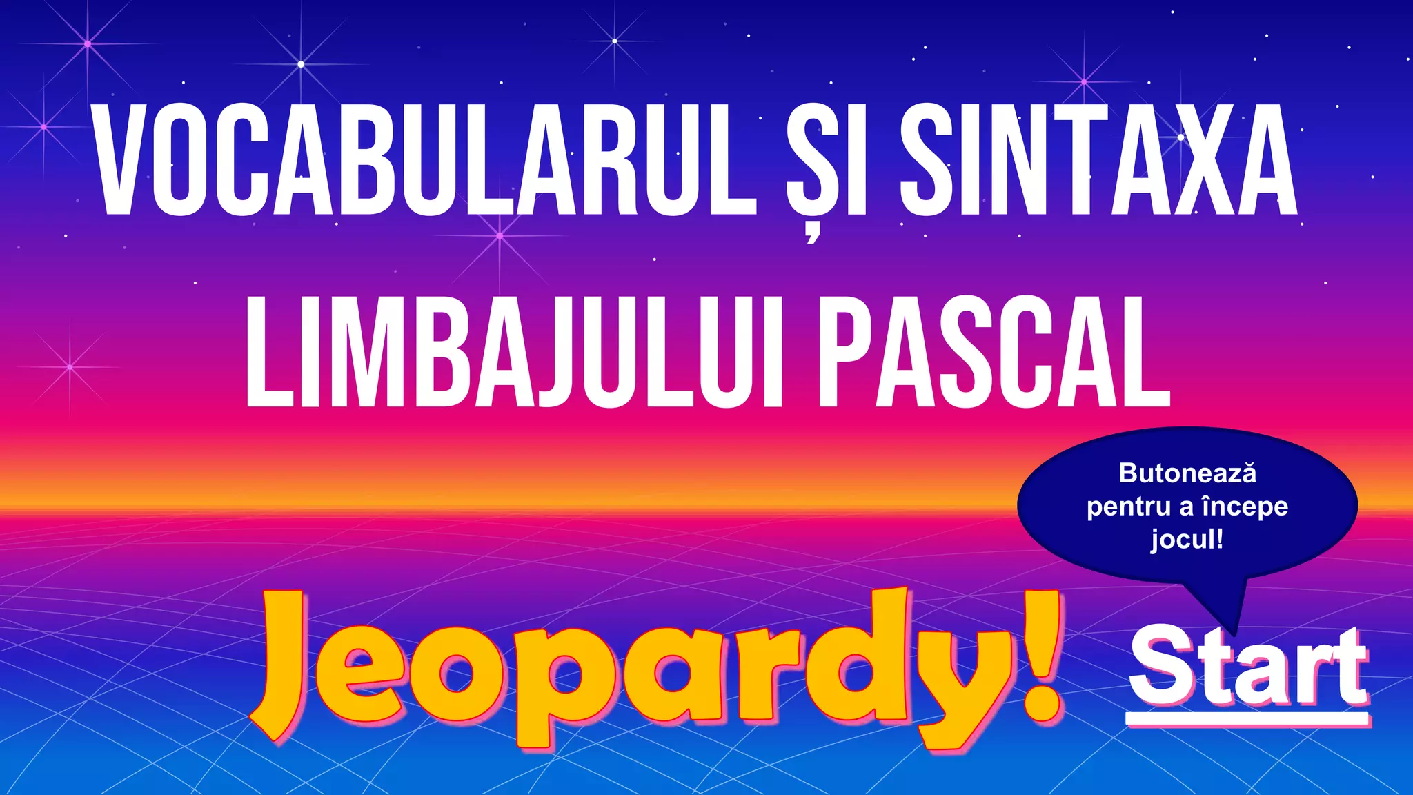 Jeopardy Vocabularul și sintaxa limbajului Pascal | PPSX