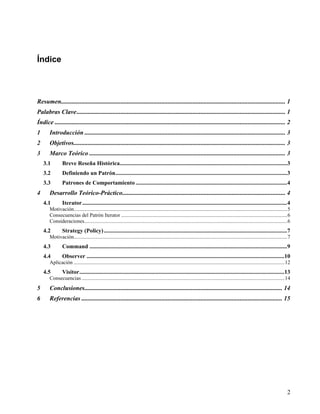 Patrones de comportamiento iterator, strategy, command, observer y ...