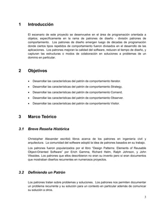 Patrones de comportamiento iterator, strategy, command, observer y ...