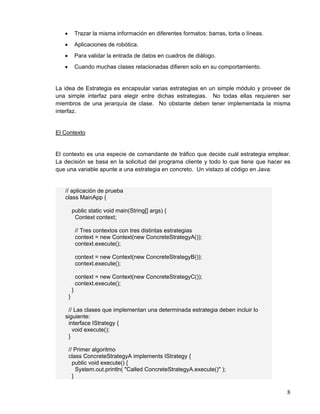 Patrones de comportamiento iterator, strategy, command, observer y ...