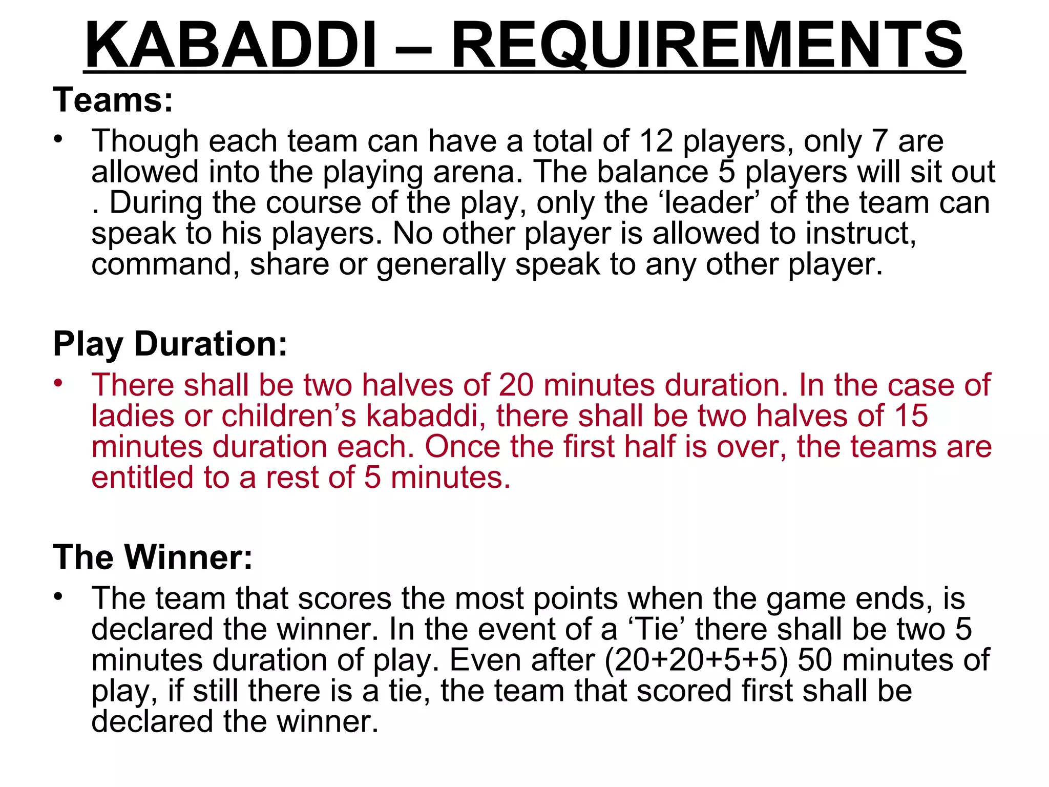 Kabaddi | PPT