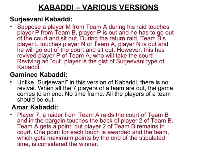 Kabaddi | PPT